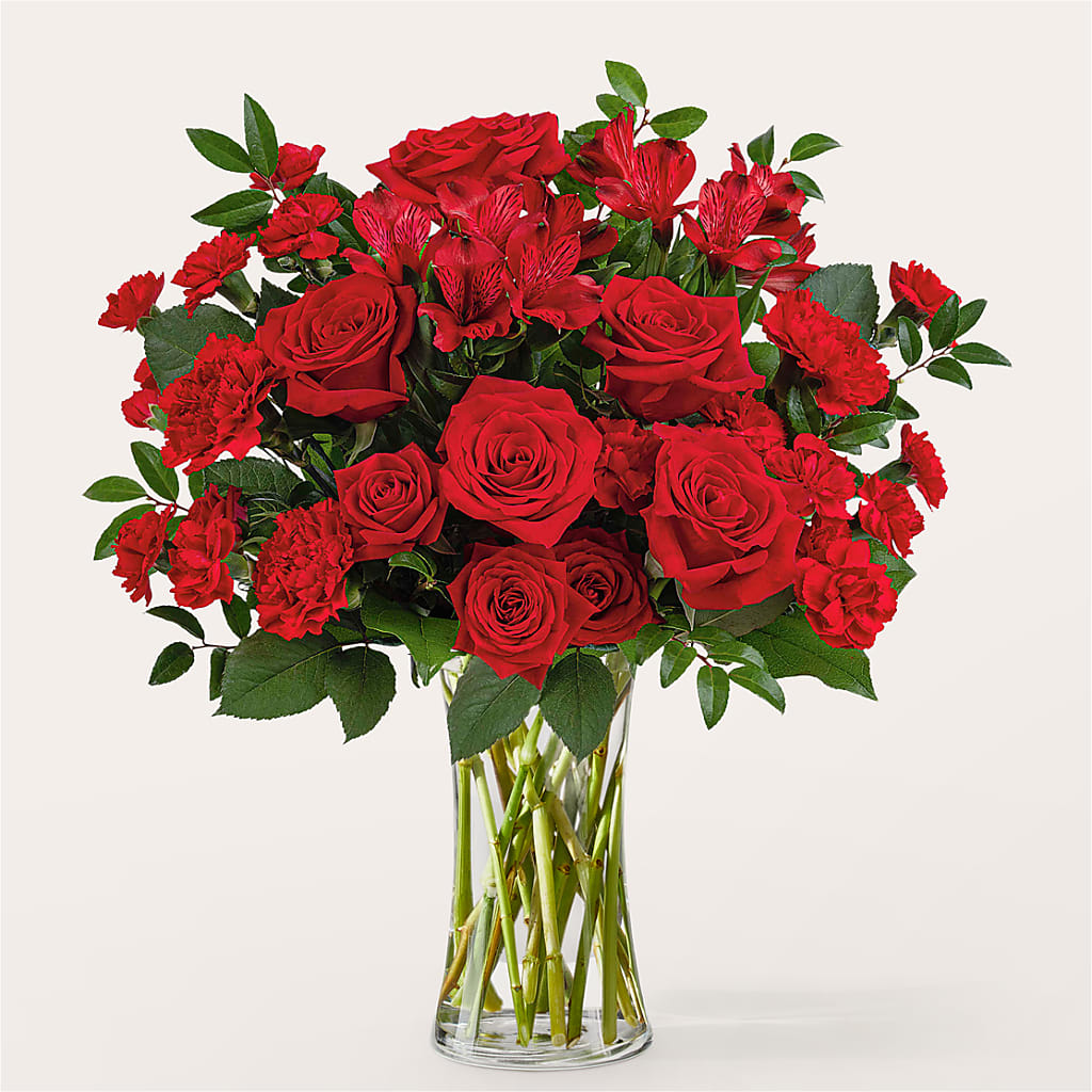 Brilliant Ruby Bouquet – red flower arrangement | Washington, DC ...